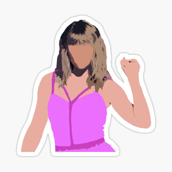 "Taylor Swift outline " Sticker for Sale by evilsisters | Redbubble