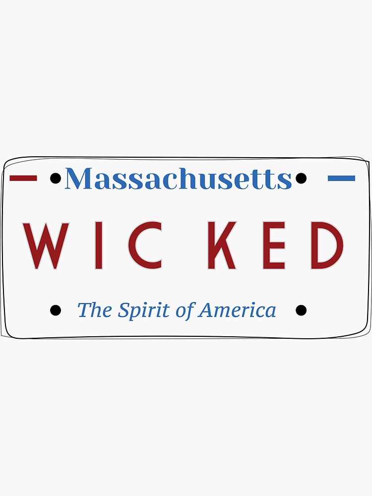 "Mass License Plate" Sticker for Sale by HalleMcBloom | Redbubble