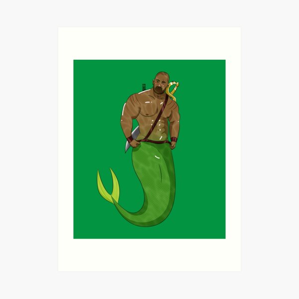 " MERMAN GREEN - GAY BEAR" Art Print by gbshop | Redbubble