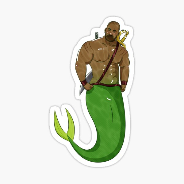 " MERMAN GREEN - GAY BEAR" Sticker by gbshop | Redbubble