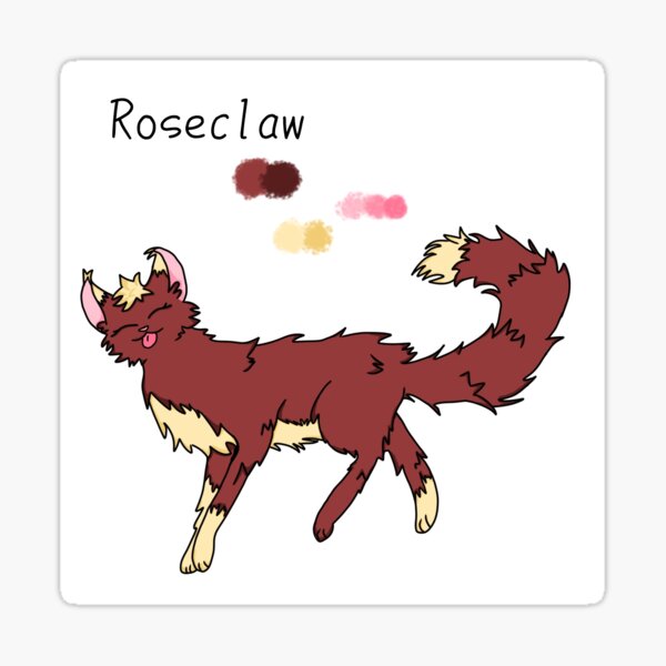 "Roseclaw of the Pisces Clan Inspired by Warrior Cats Art" Sticker for ...