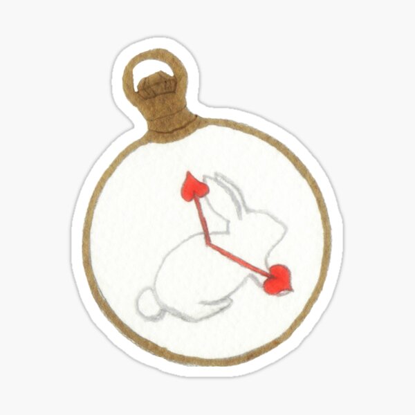 "Alice in Wonderland/White Rabbit themed Pocket Watch Design" Sticker ...