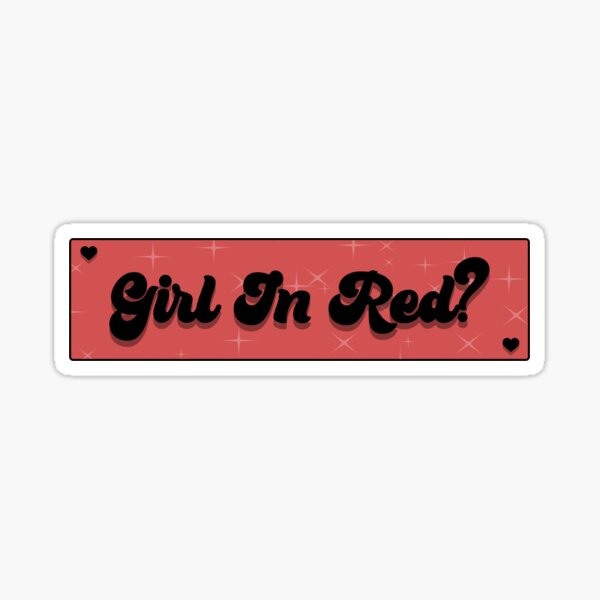 "girl in red?" Sticker for Sale by cresthetic | Redbubble