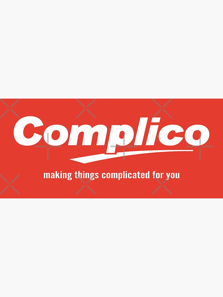 "Complico" Sticker by ChrisOrton | Redbubble