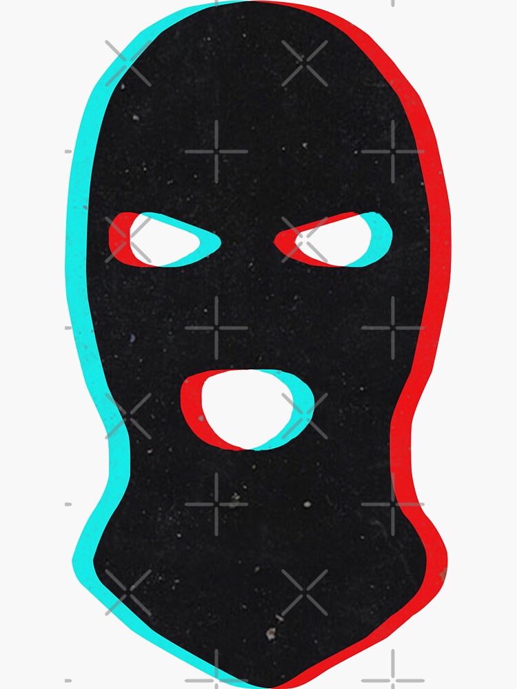 "Ski mask" Sticker for Sale by Mike D | Redbubble