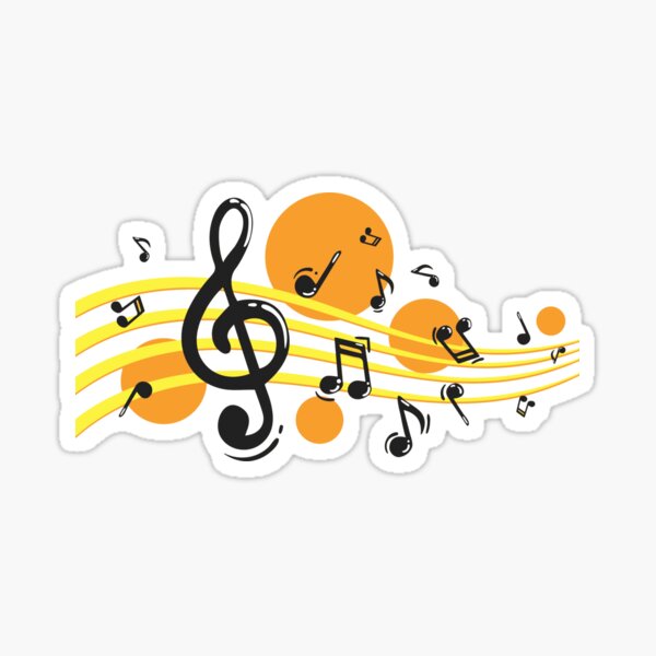 "Music Note " Sticker for Sale by Amineharoni | Redbubble