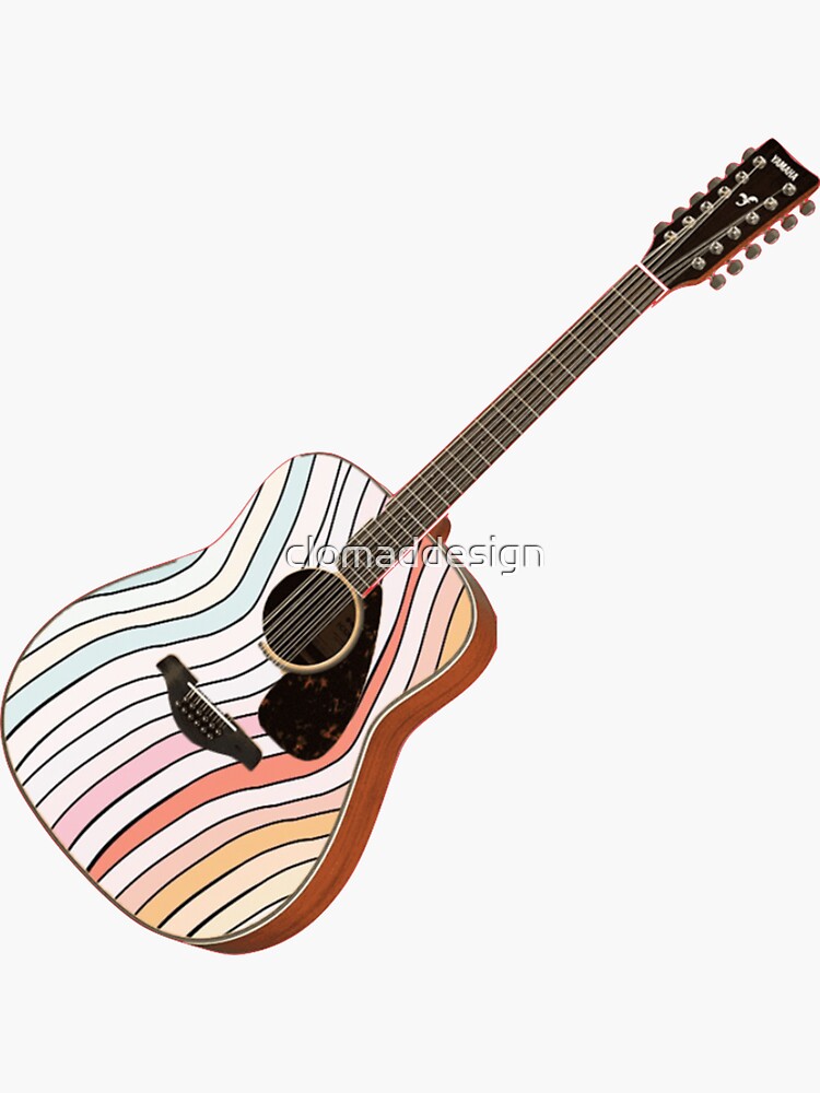 "VSCO Pattern Guitar" Sticker by clomaddesign | Redbubble