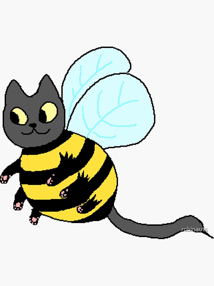 "bee cat" Sticker by robinauts | Redbubble