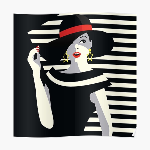 "Eighties Fashionista - Nagel Inspired Retro Socialite" Poster for Sale ...