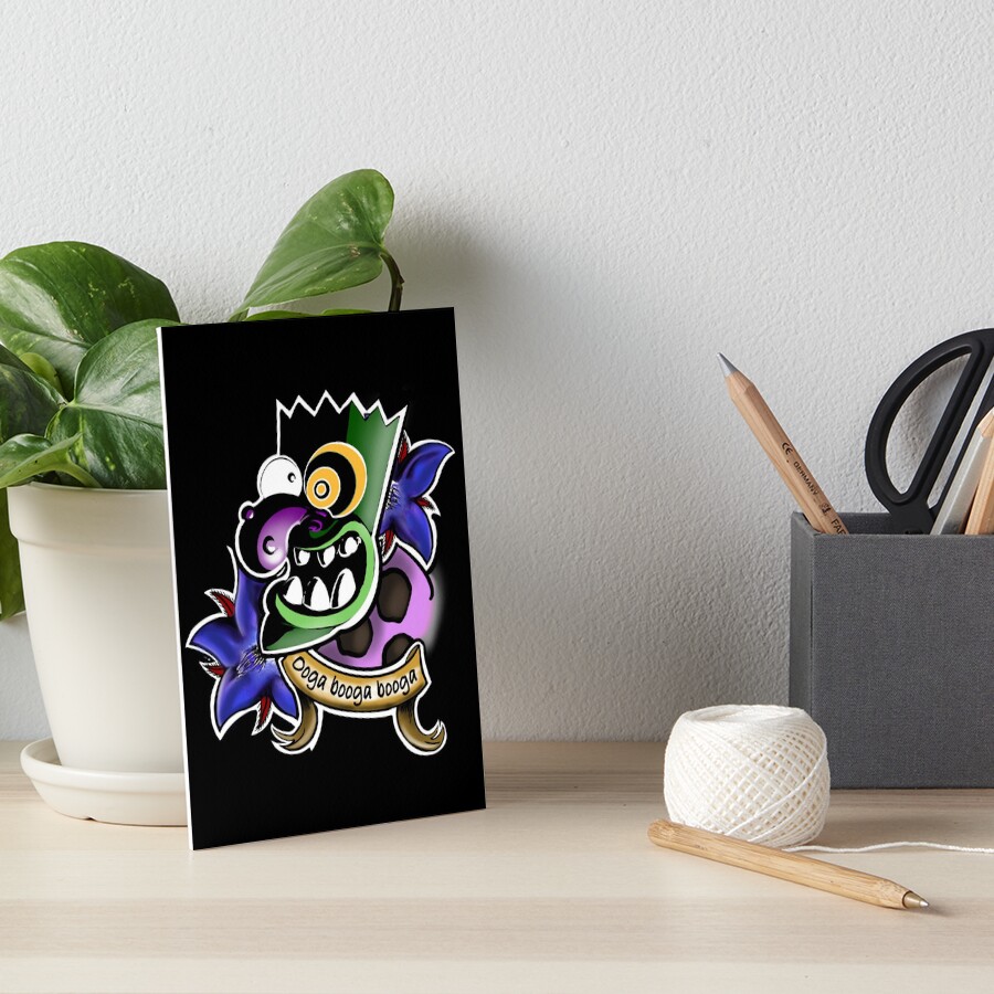 "Courage the Cowardly Dog Ooga Booga mask" Art Board Print by Nemesis ...