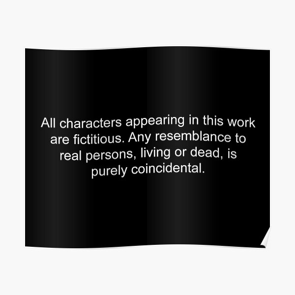 Disclaimer Posters | Redbubble