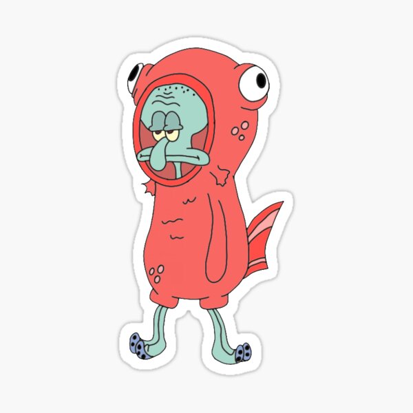 Pegatina «Calamardo en su traje de pez» de nmarssdorf | Redbubble
