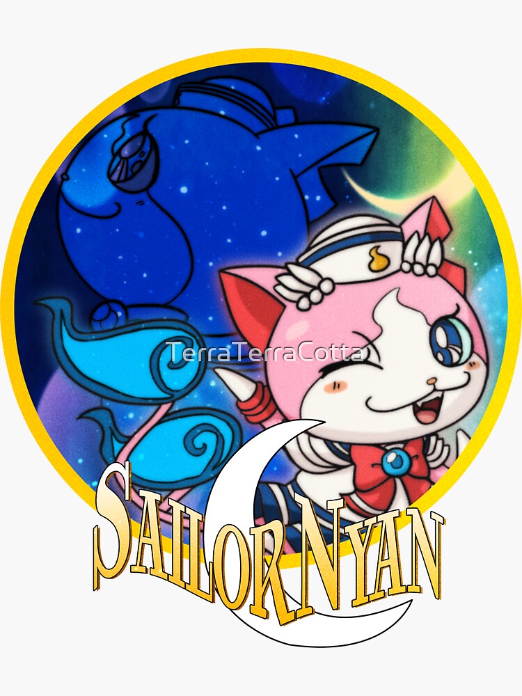 "Pretty Yokai Sailornyan" Sticker for Sale by TerraTerraCotta | Redbubble