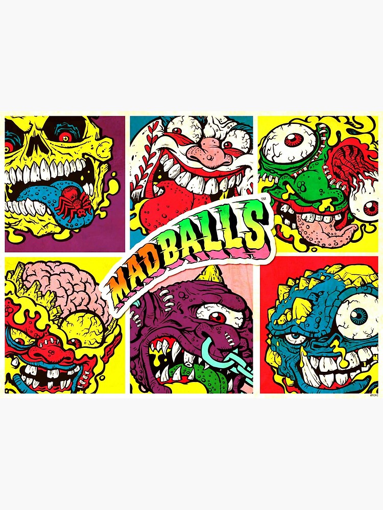 "madballs" Sticker for Sale by Jonotron | Redbubble