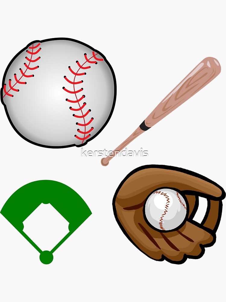 "Baseball Sticker pack" Sticker for Sale by kerstendavis | Redbubble