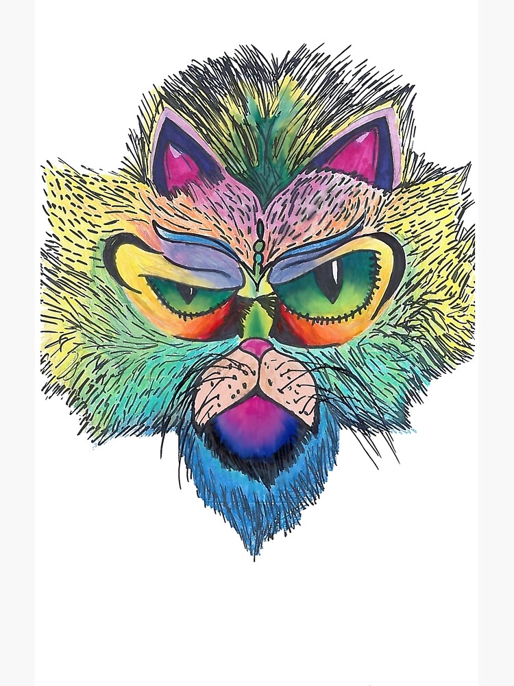 "Rainbow Grumpy Cat" Poster for Sale by Doodle-Kabootle | Redbubble