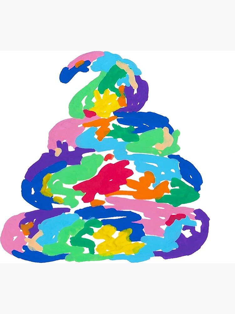 "rainbow painted poop emoji" Art Print by bcotterdesigns | Redbubble