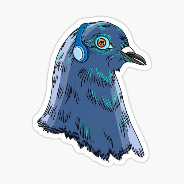 "Music Pigeon" Sticker for Sale by dominiqueb819 | Redbubble