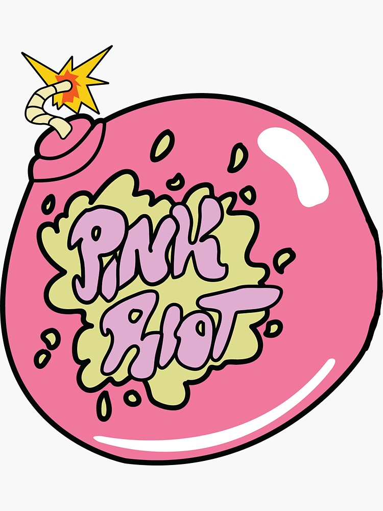 "Pink Riot" Sticker for Sale by mglinski | Redbubble