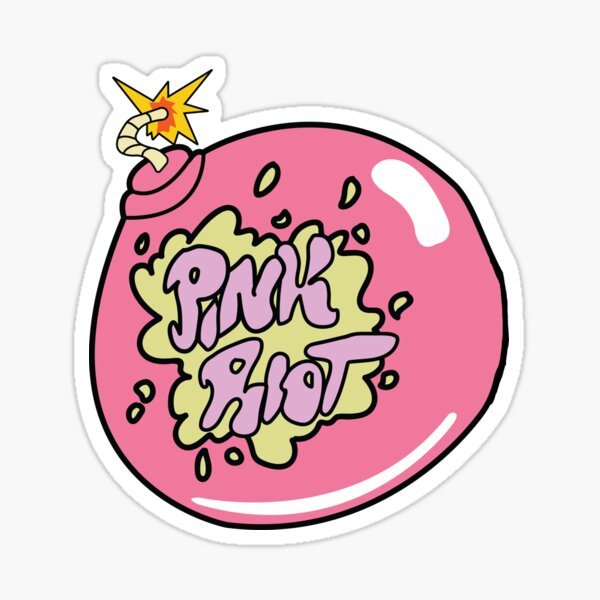 "Pink Riot" Sticker for Sale by mglinski | Redbubble