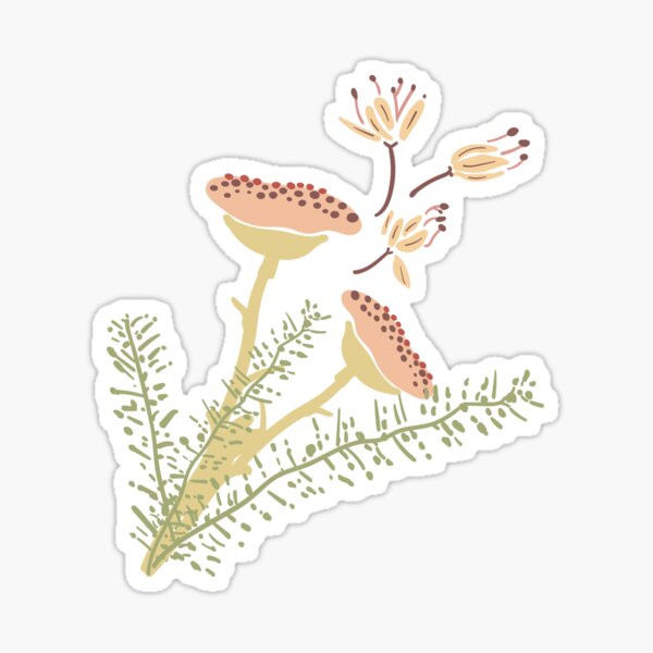 "White & Yellow Playful Floral Mix" Sticker for Sale by StudioPosies ...