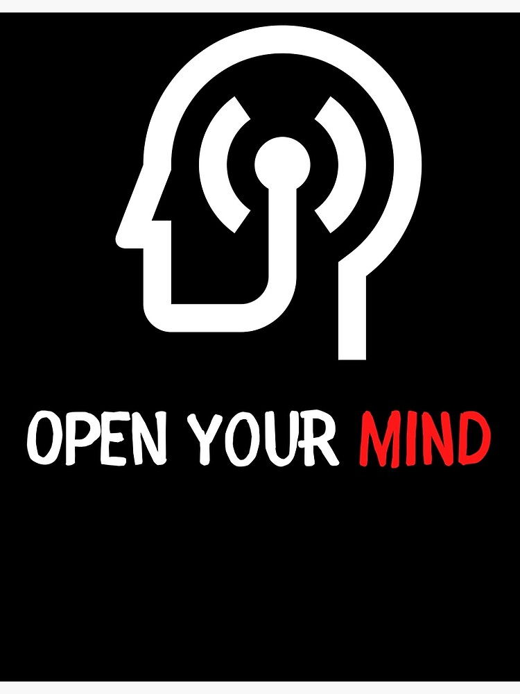 "funny open your mind shirt smart mind mask fresh mind sticker" Metal ...