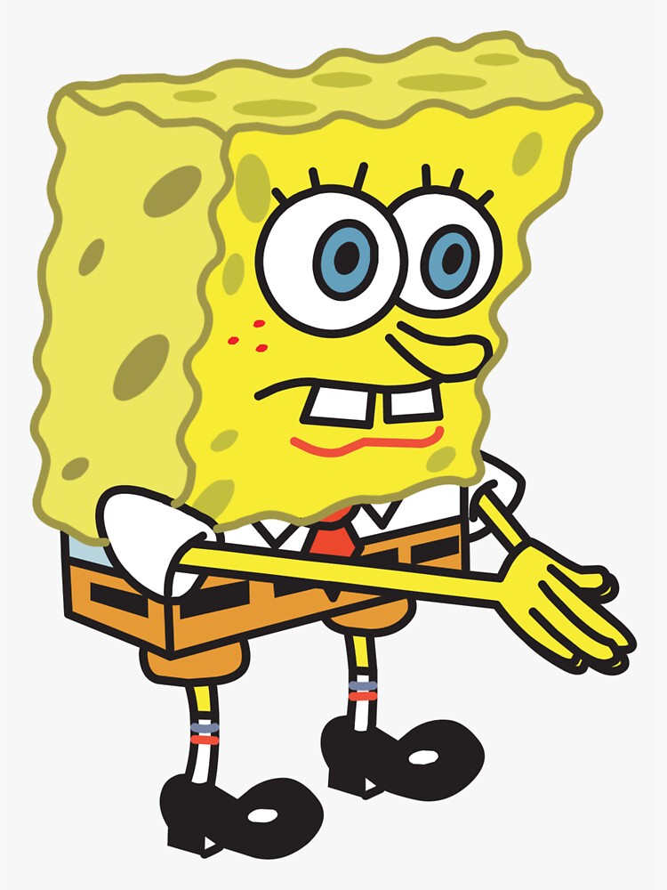 "Spongebob "Bruh"" Sticker by kennamrw | Redbubble
