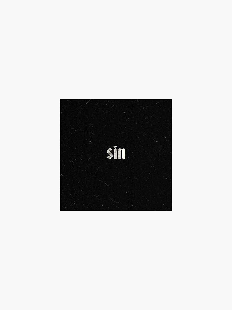 "Sin" Sticker for Sale by kennsavv | Redbubble