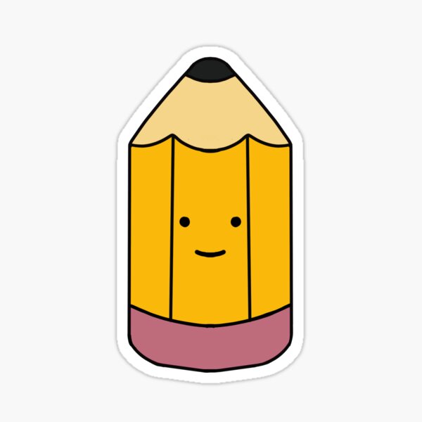 "Cute Pencil" Sticker for Sale by Pickle-Lily | Redbubble