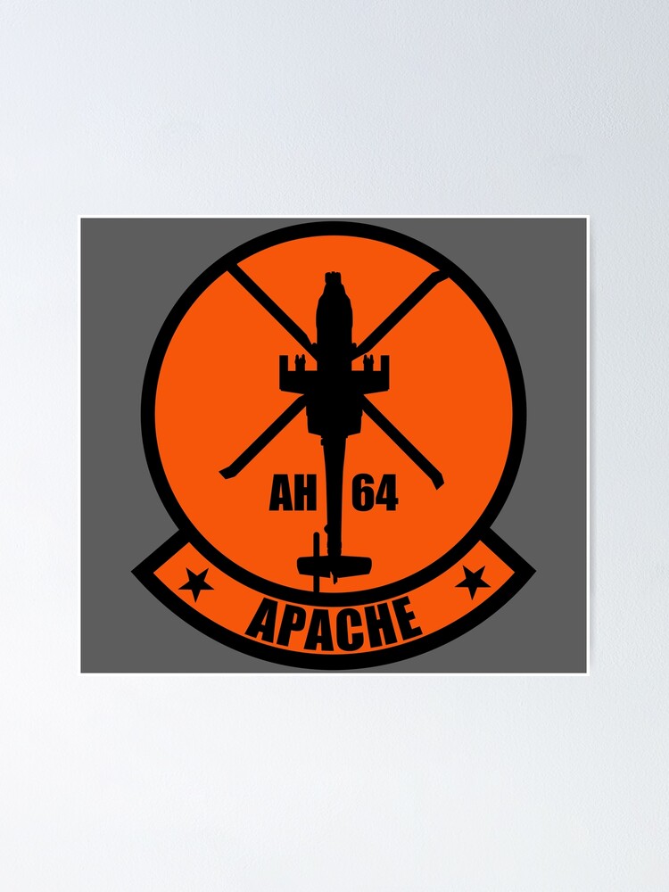 "AH-64 Apache Patch" Poster for Sale by StrongVlad | Redbubble