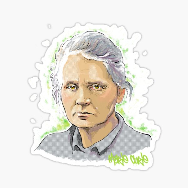 "Marie Curie - Nobel Prize Winner" Sticker for Sale by coriredford ...
