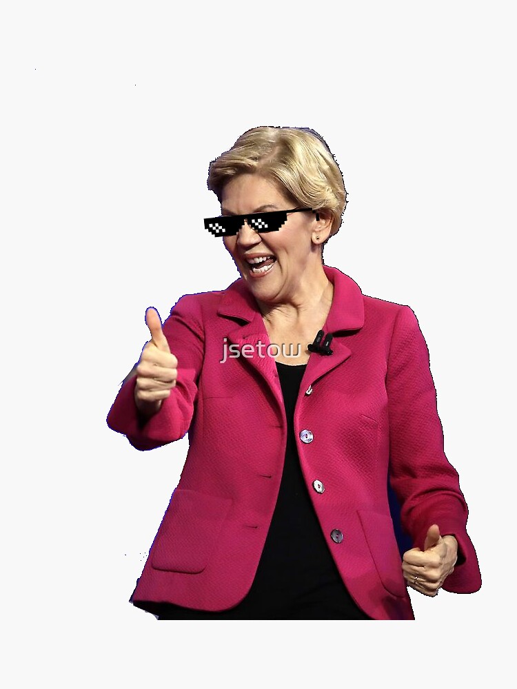 "Elizabeth Warren Thumbs Up" Sticker for Sale by jsetow | Redbubble