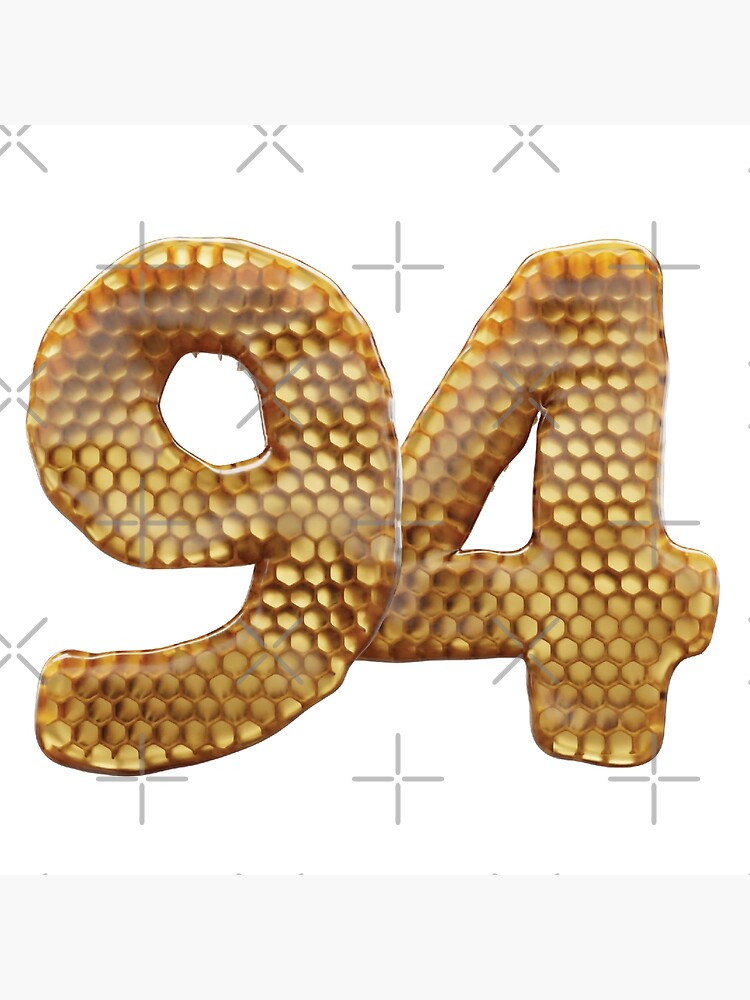 "94 Number 3d Honey Numbers Font" Photographic Print by HelloFromAja ...