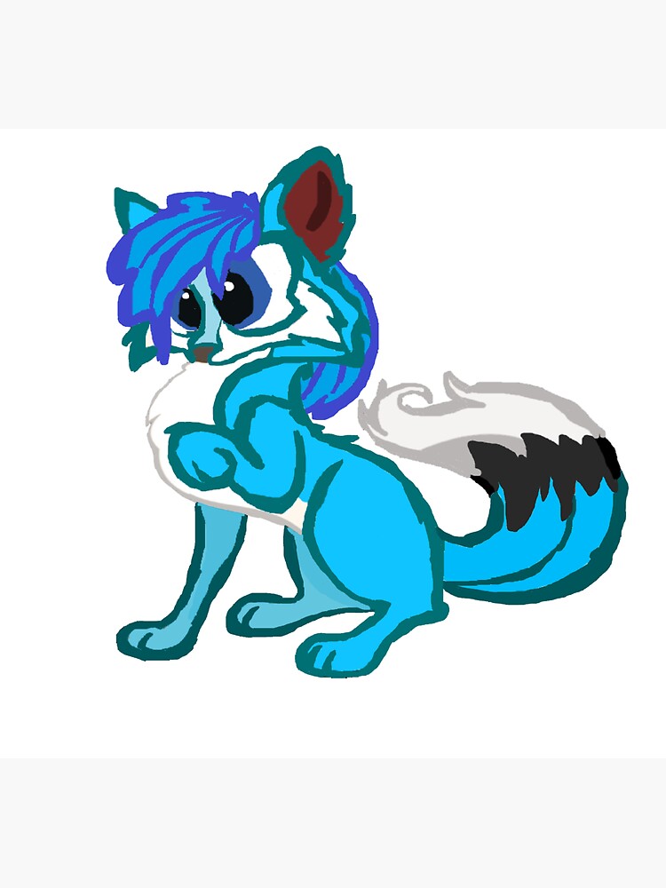 "Blue Furry Husky" Sticker by FlutterMuffins | Redbubble