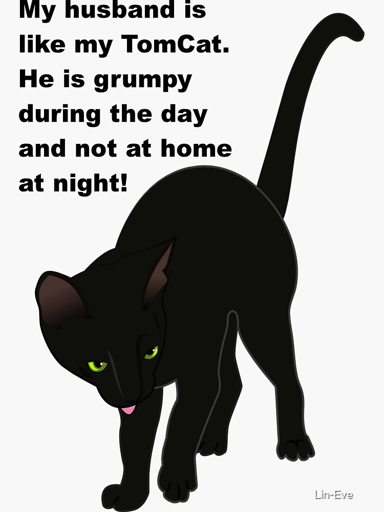 "Tom Cat" Sticker by Lin-Eve | Redbubble