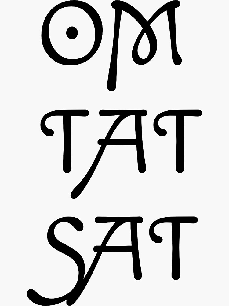 "Om Tat Sat" Sticker for Sale by GourangaStore | Redbubble