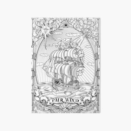 ""Fair wind" Marine illustration" Art Board Print by Gopasha | Redbubble