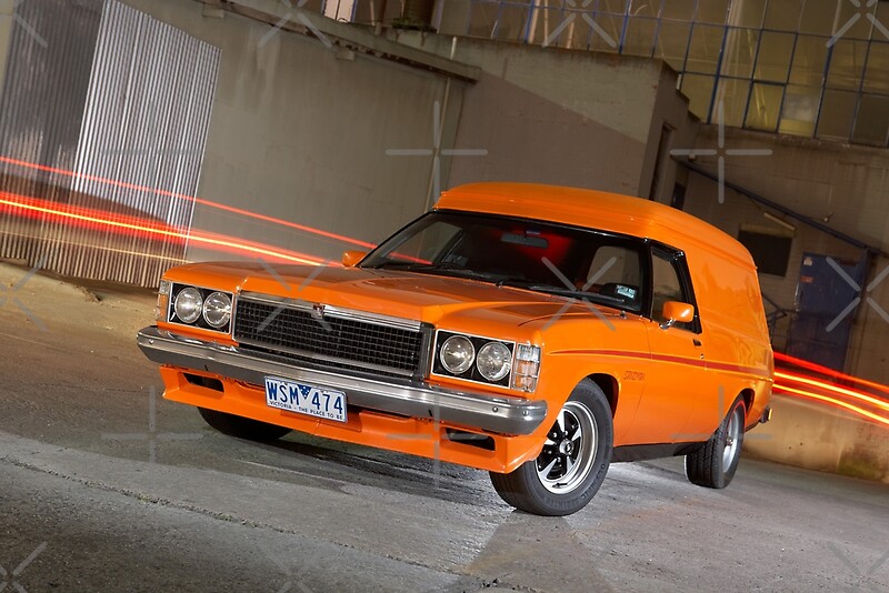 "Orange Holden Sandman Panel Van" by John Jovic | Redbubble