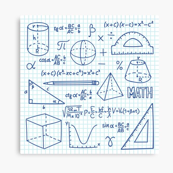 "Mathematics Doodle " Canvas Print for Sale by renju1902 | Redbubble