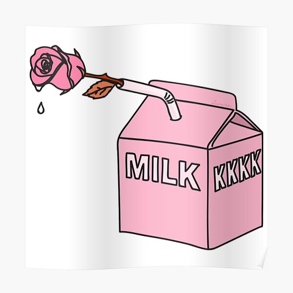"Pink Rose Milk Aesthetic" Poster for Sale by shauna220 | Redbubble