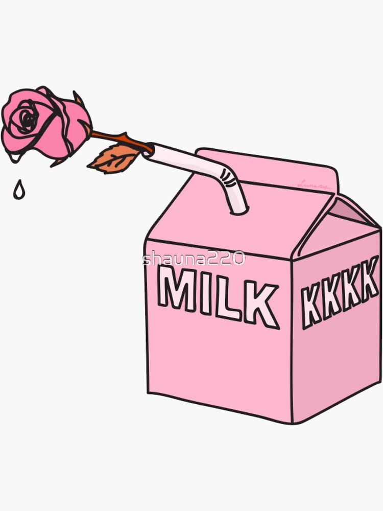 "Pink Rose Milk Aesthetic" Sticker by shauna220 | Redbubble