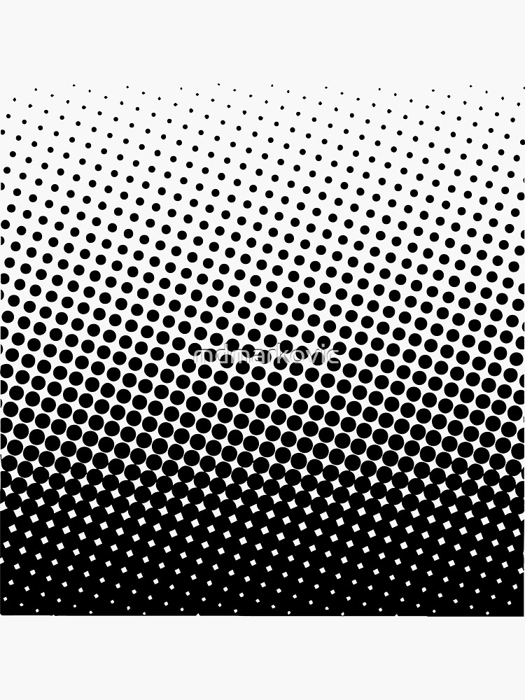"Gradated Dots Black" Sticker by mdmarkovic | Redbubble