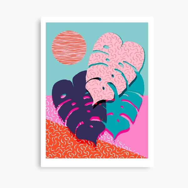 "Mega - throwback memphis 1980's 80's 80s style art print bright ...