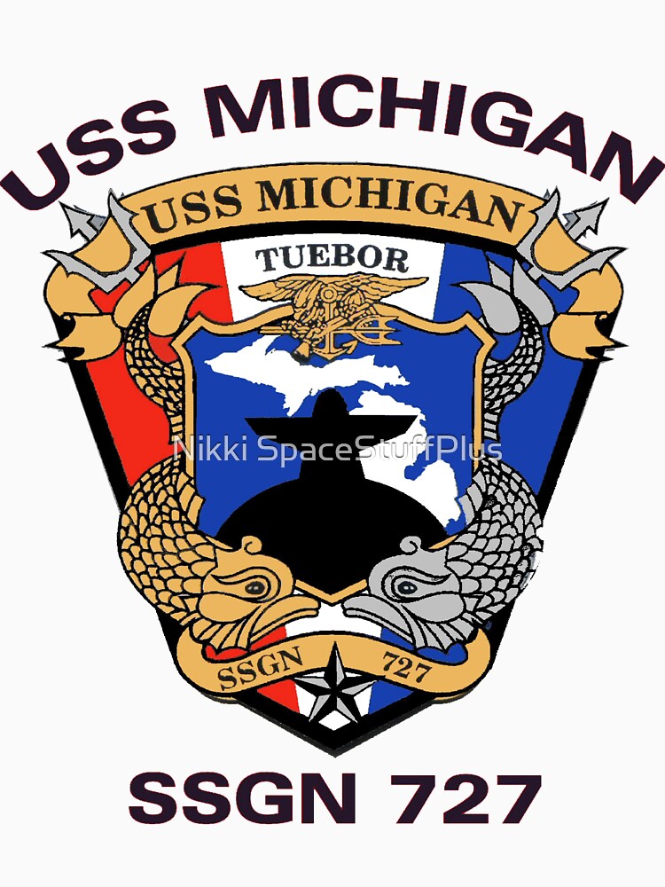"USS Michigan (SSGN-727) Crest" T-shirt by Spacestuffplus | Redbubble