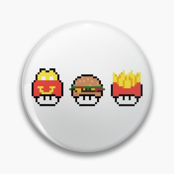 "McDonalds Mushroom Pixel Art Collection - Burger, Fries & Happy Meal ...