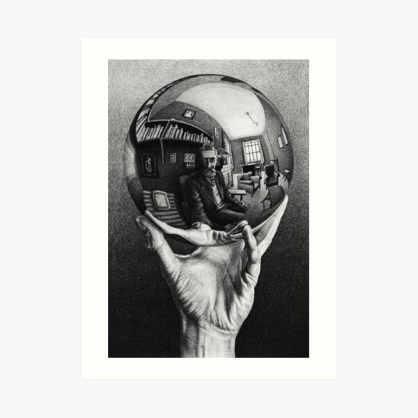 "M.C. Escher - Hand with Reflecting Sphere" Art Print for Sale by ...