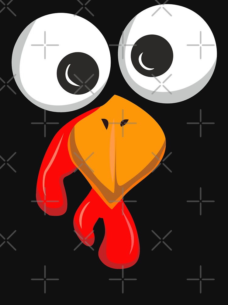 "Turkey Face Crazy Eyes Funny Thanksgiving Day Gift " T-shirt for Sale ...
