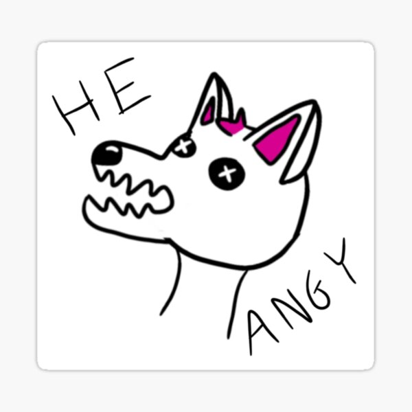 "He Angy" Sticker for Sale by 21stCenturyCats | Redbubble