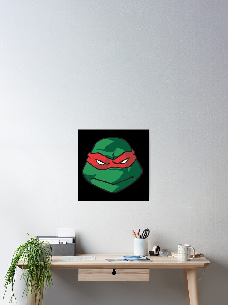 "TMNT Raphael face" Poster for Sale by BlackHoleMedia | Redbubble