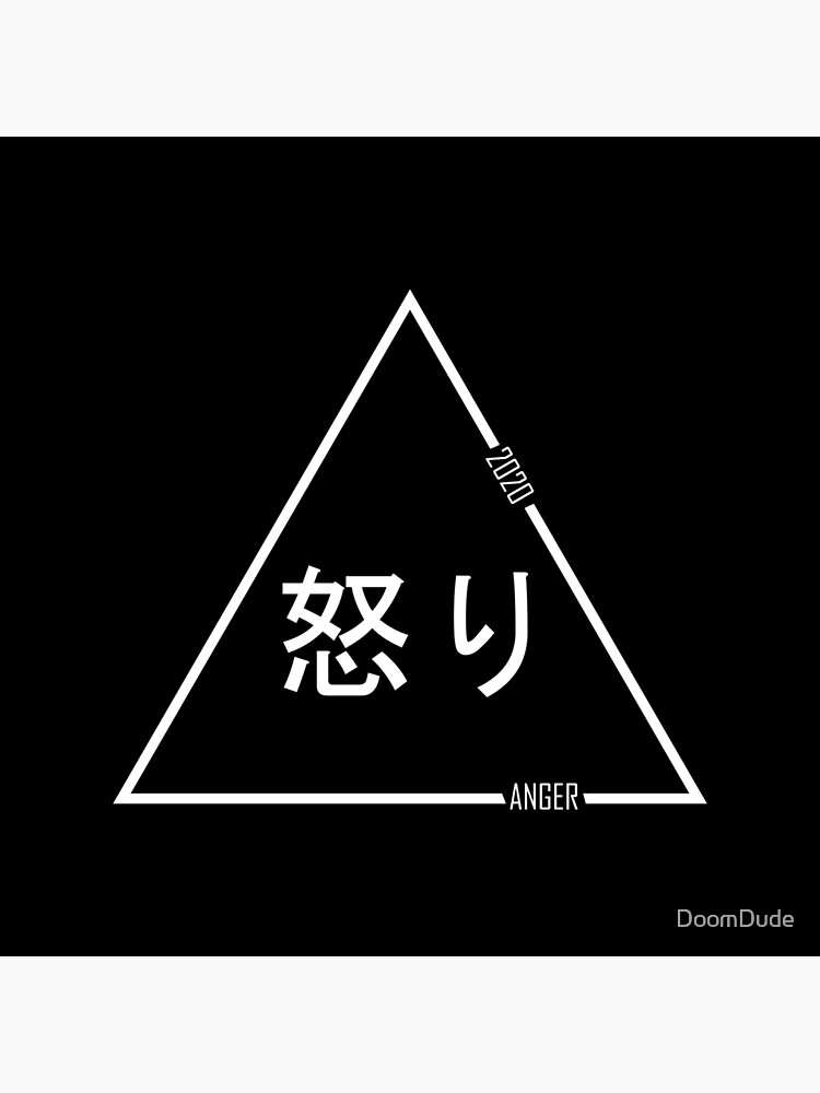 "ANGER japanese aesthetic" Poster by DoomDude | Redbubble